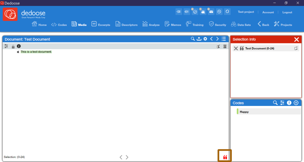 Qualitative Data Analysis with Dedoose: Coding – Social Data Analysis